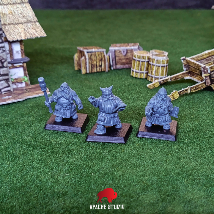3D Printable Forgeborn Clan: Multi-Barreled Cannon (dwarf unit) by Apache-Studio